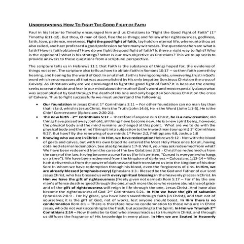 Understanding how to fight the good fight | DOCX