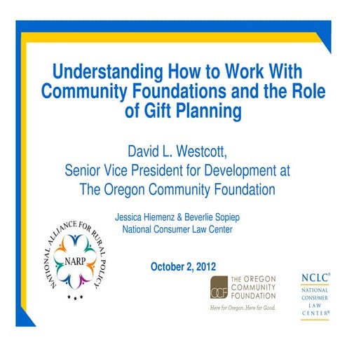 Understanding How to Work With Community Foundations and the Role of ...