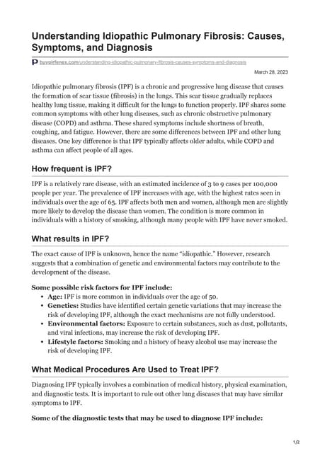 New Study Reveals Insights into Pulmonary Fibrosis (PF) Development | The Lifesciences Magazine ...