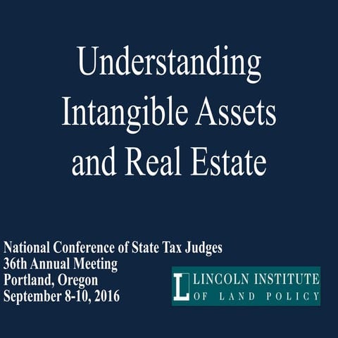 Understanding Intangible Assets and Real Estate | PPTX