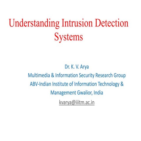 Understanding Intrusion Detection And Prevention Systems 1 Pptx