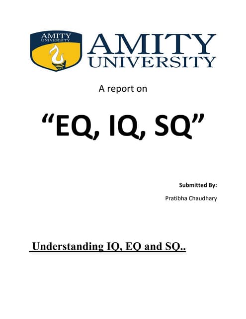 Balancing the Mind and Heart IQ vs. EQ Understanding Intelligence and ...