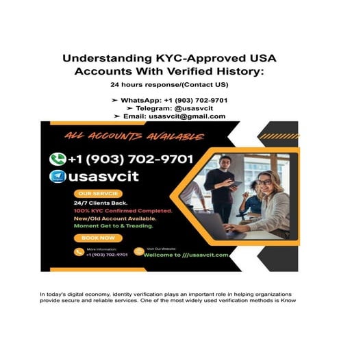 Comprehensive Guide to KYC-Approved USA Accounts and Digital Identity ...