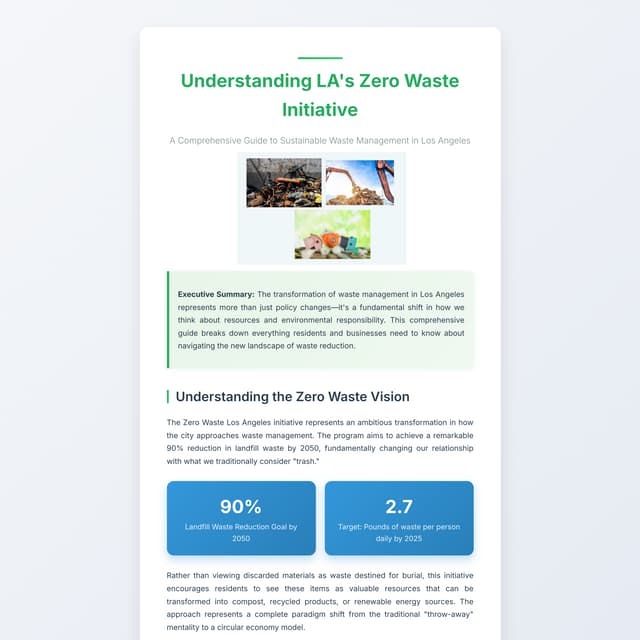 Understanding LA's Zero Waste Initiative | PDF