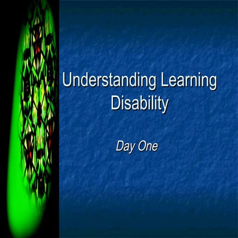 Understanding Learning Disability | PPT