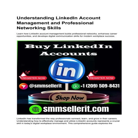 Understanding LinkedIn Account Management and Professional Networking ...