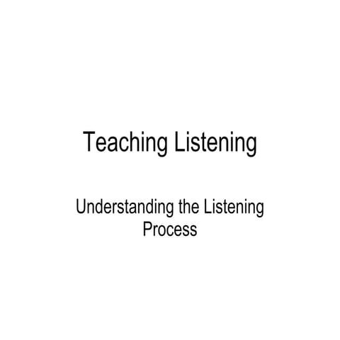 Understanding Listening Tutorial 2 | PPT