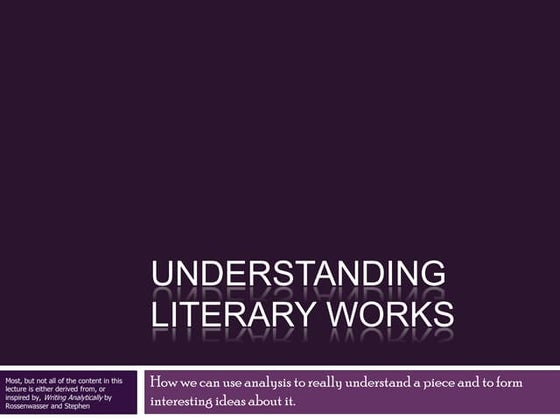 Literary analysis | PPT