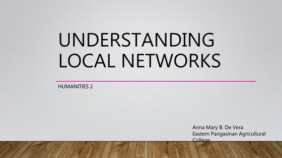 Unit 2: Understanding local networks | PPT