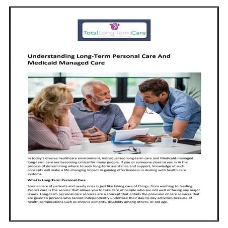Understanding Long-Term Personal Care And Medicaid Managed Care | PDF
