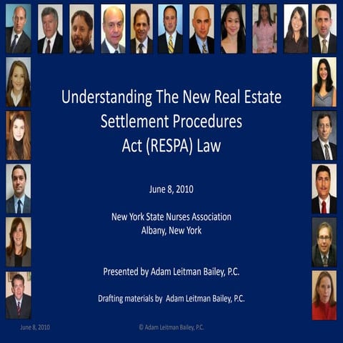 Understanding The New Real Estate Settlement Procedures Act (RESPA) Law ...