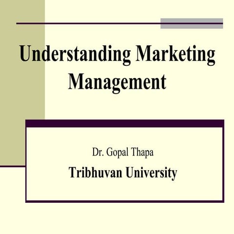 Understanding marketing management | PDF