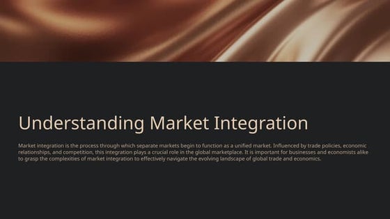 What is Market Integration and Its Types | PDF