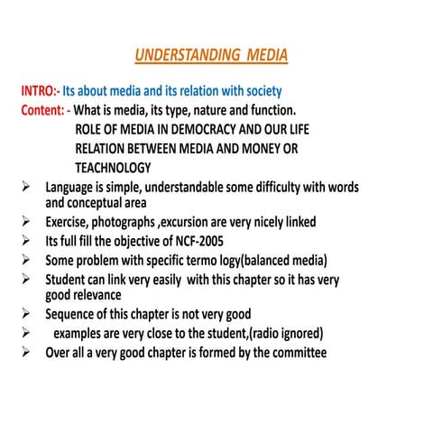 Understanding media | PPT
