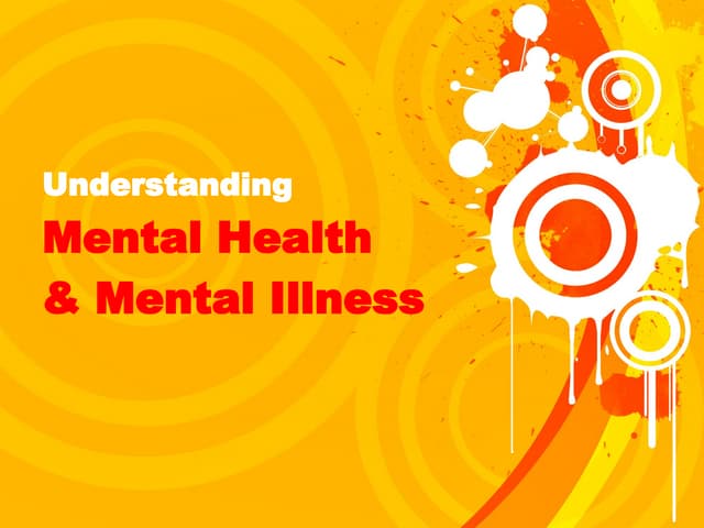 Mental Health Awareness | PPTX