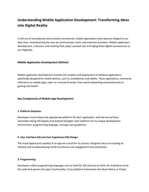 Understanding Native Mobile App Development | PDF Understanding Native Mobile App Development | PDF