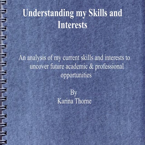 Understanding my skills and interests | PPT