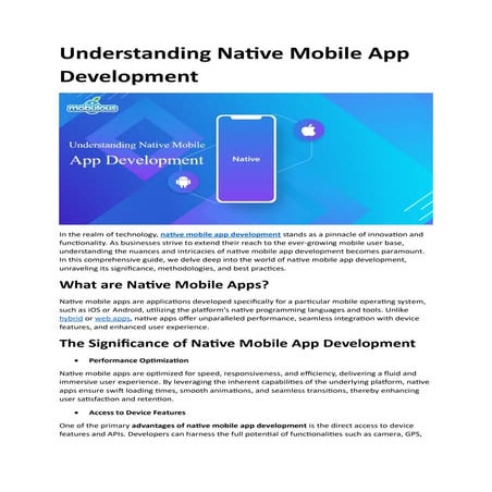 Understanding Native Mobile App Development | PDF