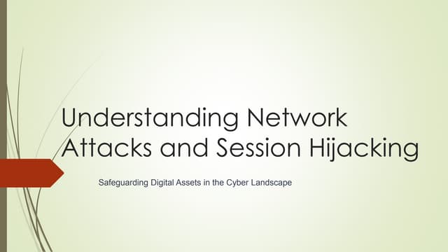 Understanding Network Attacks And Session Hijackingpdf