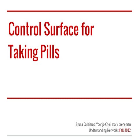 Control Surface for Taking Pills | PDF