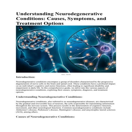 Understanding Neurodegenerative Conditions: Causes, Symptoms, and ...