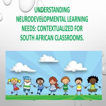 Understanding neurodevelopmental learning disorders | PPT