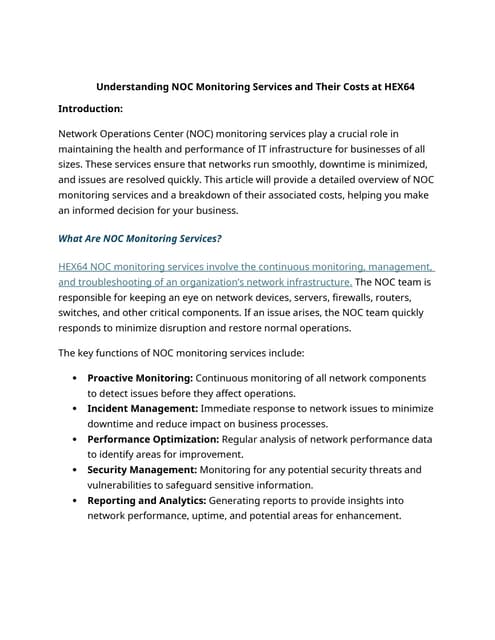 A Comprehensive Guide To Ensuring Optimal Network Health With Network Operations Monitoring In