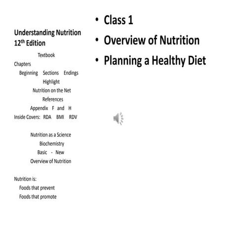 Understanding nutrition class_1 | PPTX