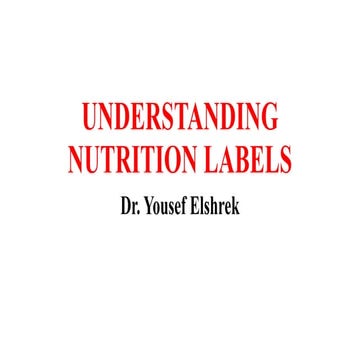 Understanding nutrition labels | PPTX