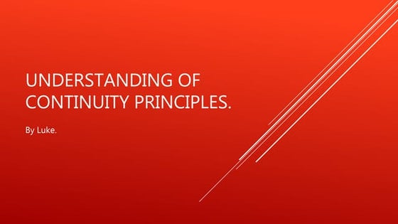 Continuity rules media | PPT