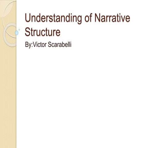 Understanding of narrative structure | PPT