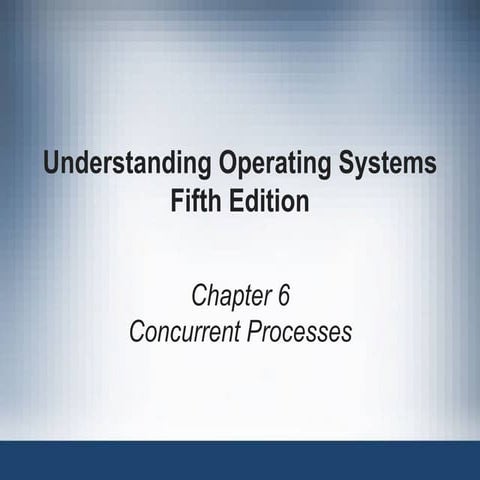 Understanding operating systems 5th ed ch06 | PPT
