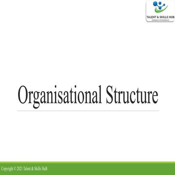 Understanding Organisational Structure | PPTX