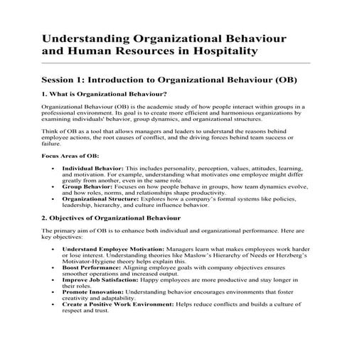 Understanding Organizational Behaviour and Human Resources in ...
