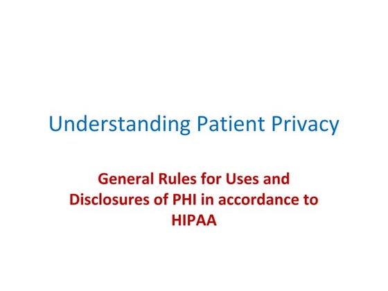 Data and privacy (hipaa & Ferpa) | PPT