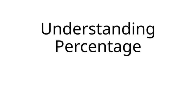 Math 6 - Percentage | PPTX