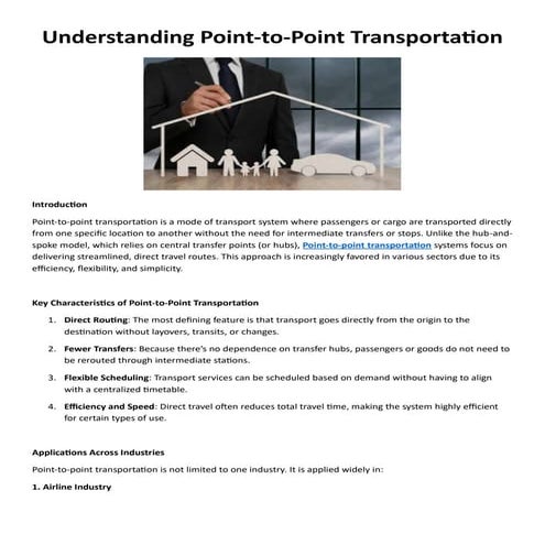Understanding Point-to-Point Transportation | PDF