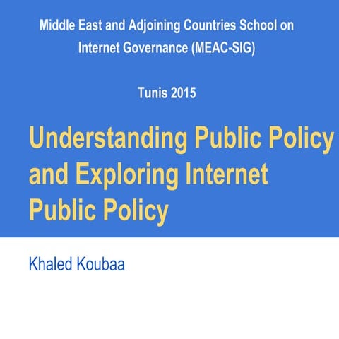 Understanding public policy and exploring internet public policy | PDF