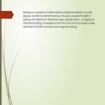 Dr Wessam Bou Assaly – Understanding Radiology Guide | PPTX