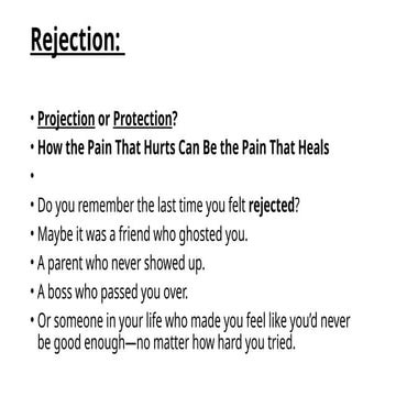 Understanding Rejection Understanding Rejection | PPTX