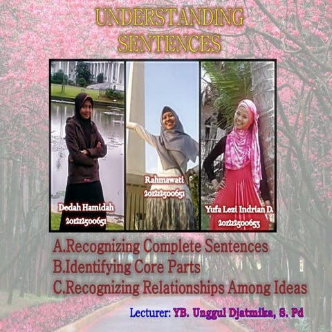 Understanding Sentences Part 1 | PPT