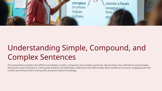 Simple & Compound Sentences PPT | POTX