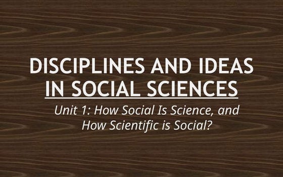 Defining social sciences and applied social sciences | PDF ...