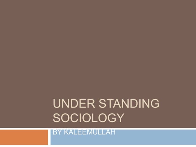 Development of sociology | PPTX