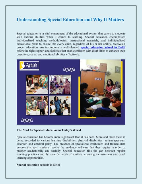 Chapter 2 special program and services for special children | PPTX