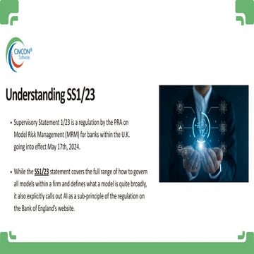 Understanding SS1/23 Principles for Model Risk Management (MRM) | PDF