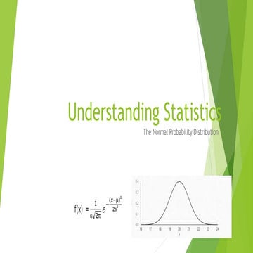 Understanding Statistics 2#2 The Normal Probability Distribution | PPTX
