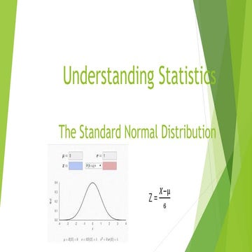 Understanding Statistics 2#3 The Standard Normal Distribution | PPTX