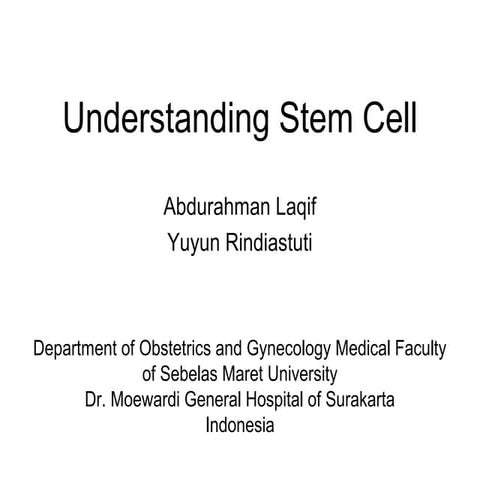 Understanding stem cell | PPT