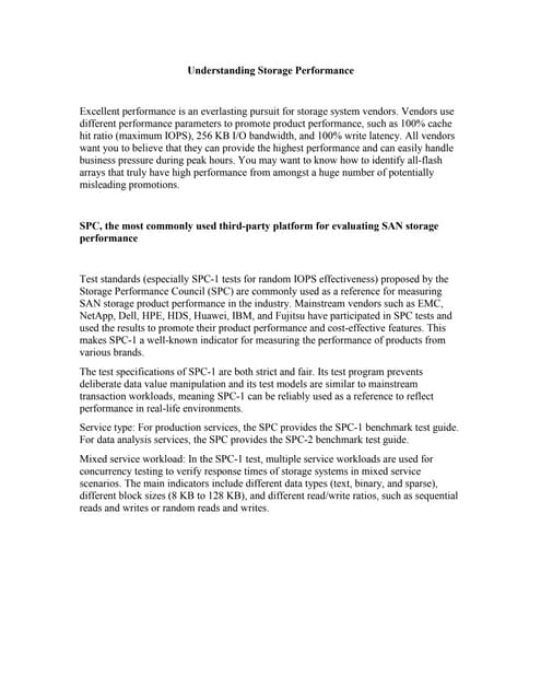 Understanding storage performance | PDF Understanding storage performance | PDF
